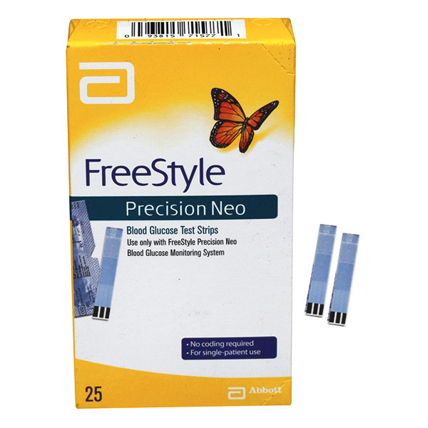 Abbott 71577 - FreeStyle Precision Neo Test Strip (25 count) - Medical Mega
