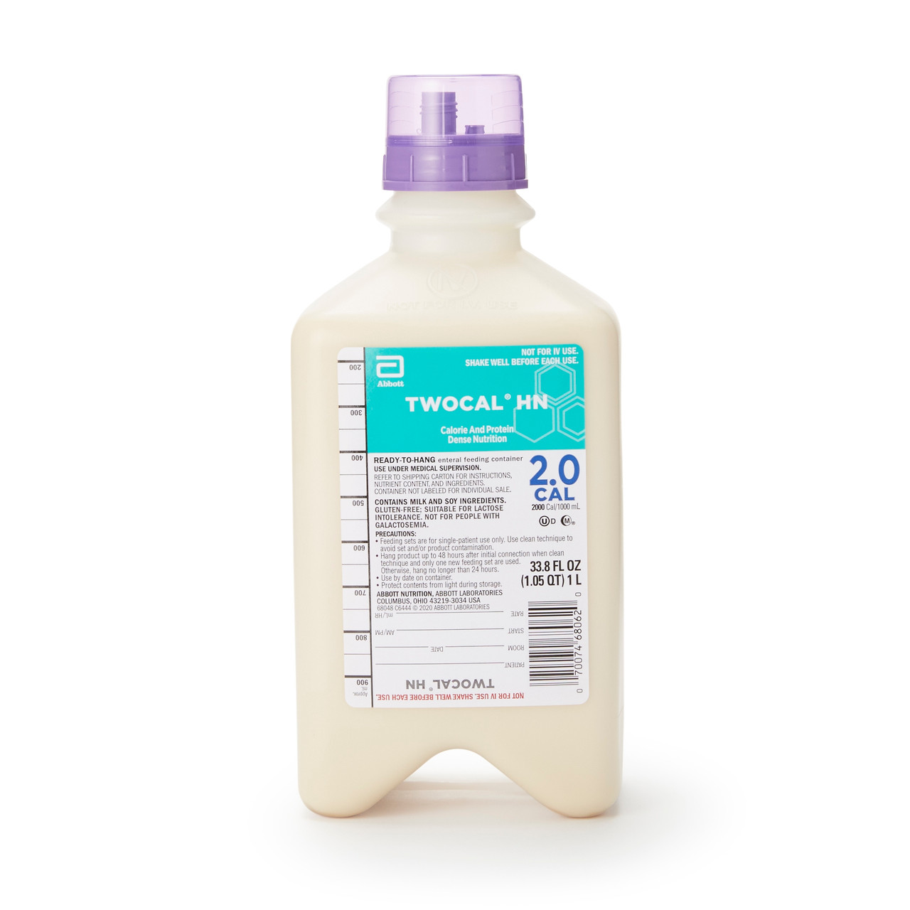 Abbott 68048 - TwoCal HN with FOS, 1000 mL, Ready to Hang with Safety ...