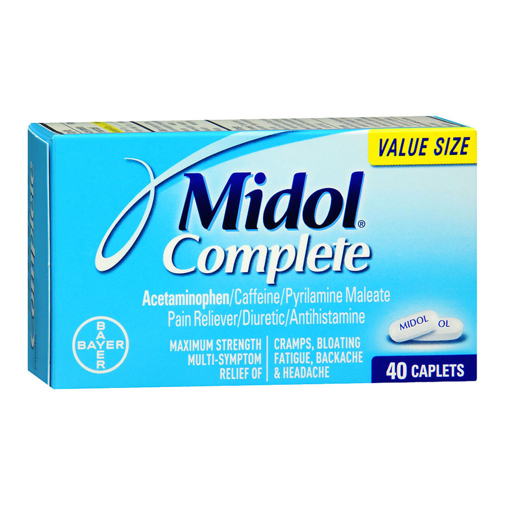Bayer 312843555198 - Midol Complete Caplets 40 ct - Medical Mega