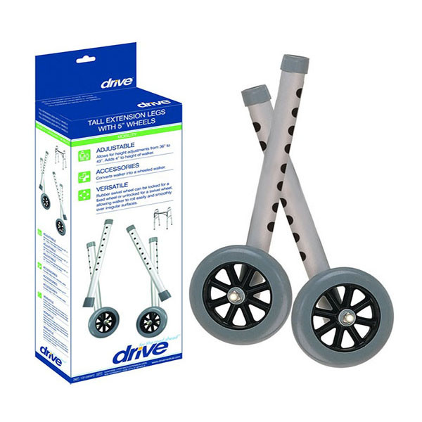 Drive Medical 10108WC - drive™ Extension Leg with Wheel - Medical Mega