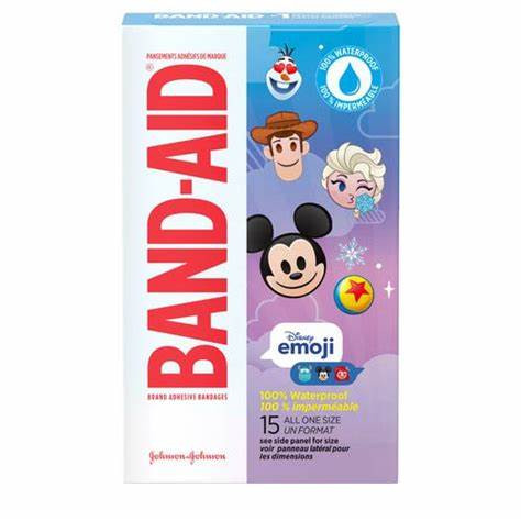 J&J 119054 - Band-Aid Emoji Waterproof Adhesive Bandages - Medical Mega