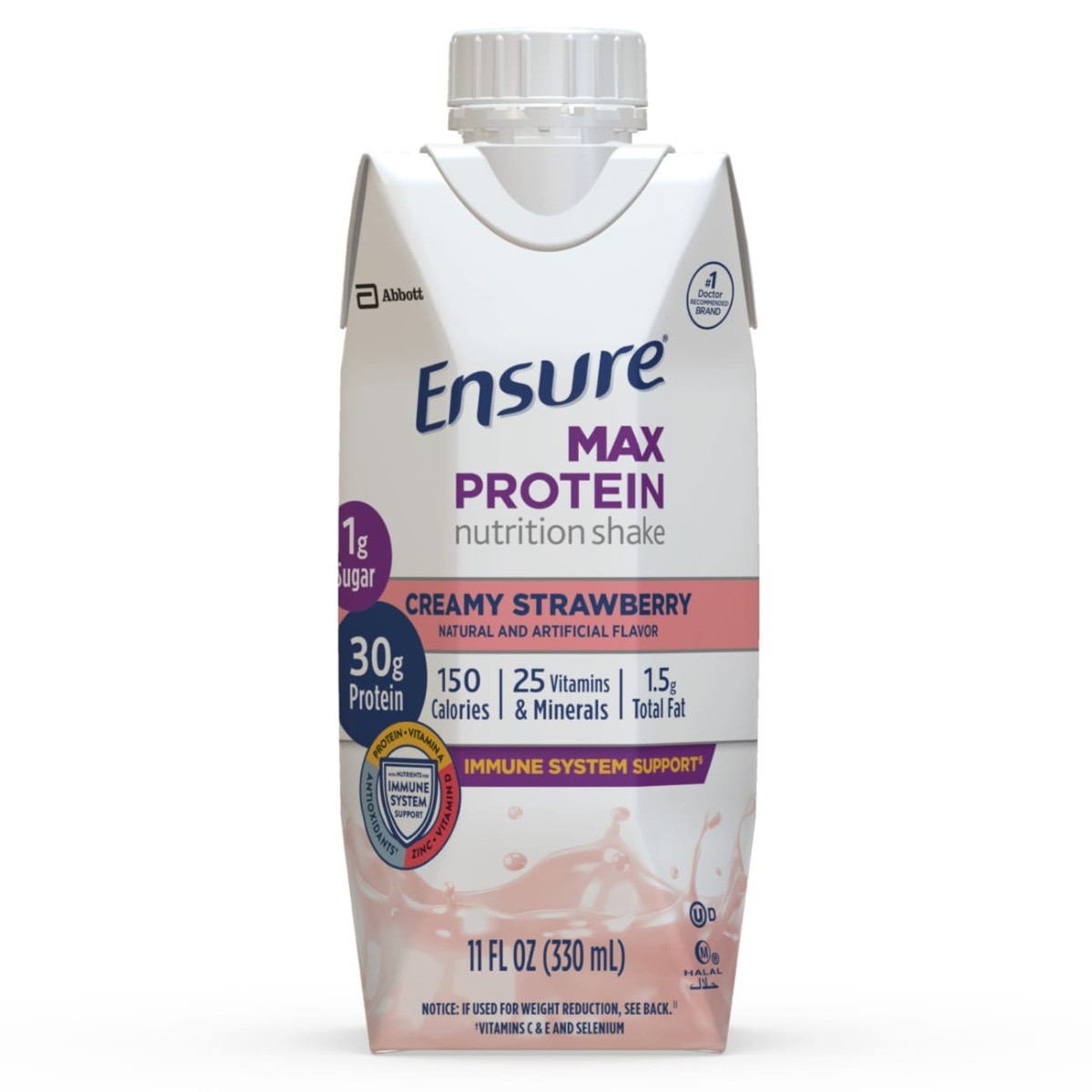 Abbott 68169 - Ensure Max Protein, Creamy Strawberry, Ready-to-Drink ...