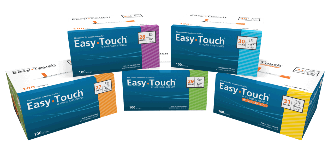 MHC Medical 830355 - Easy Touch Insulin Syringe 30G x 1/2", 0.3 mL (100 ...