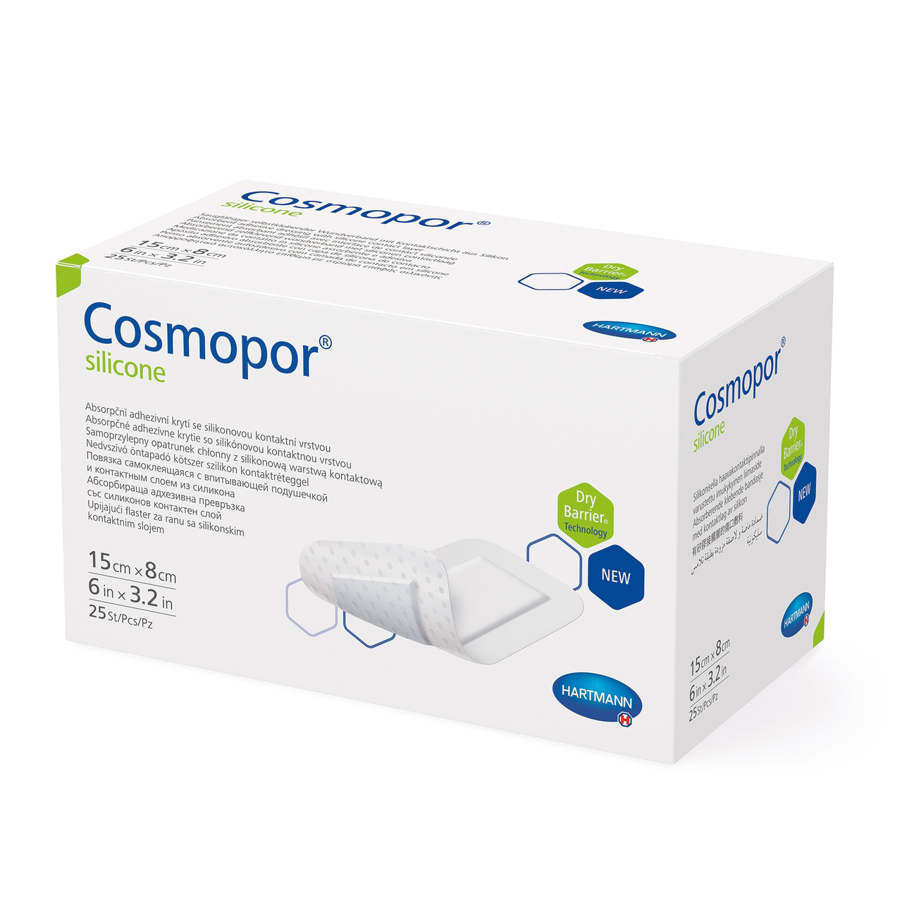 Hartmann 901108 - Cosmopor Silicone Absorbent Island Dressing with ...