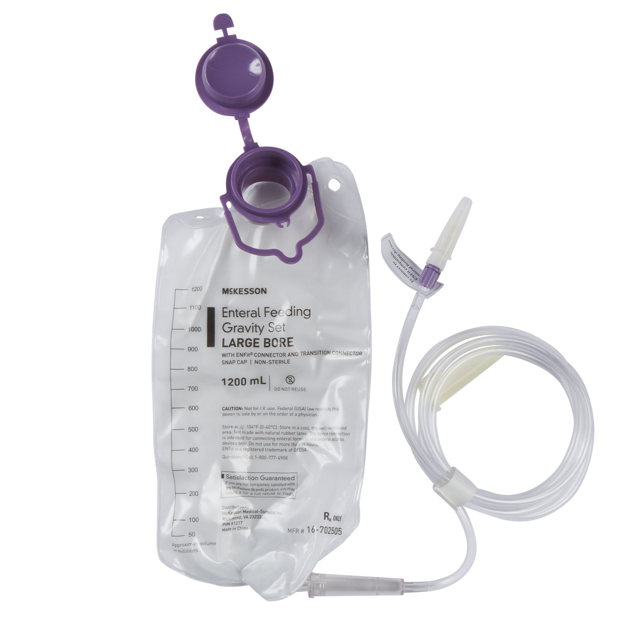 Amsino ENF1203KLD - AMSure Enteral Feeding Gravity Set, 1200mL Bag ...