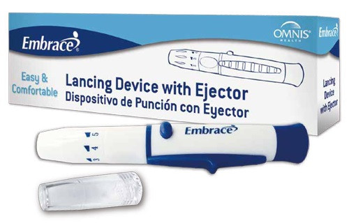 Omnis Health APX02AB0122 - Embrace Lancing Device with Lancet Ejector ...