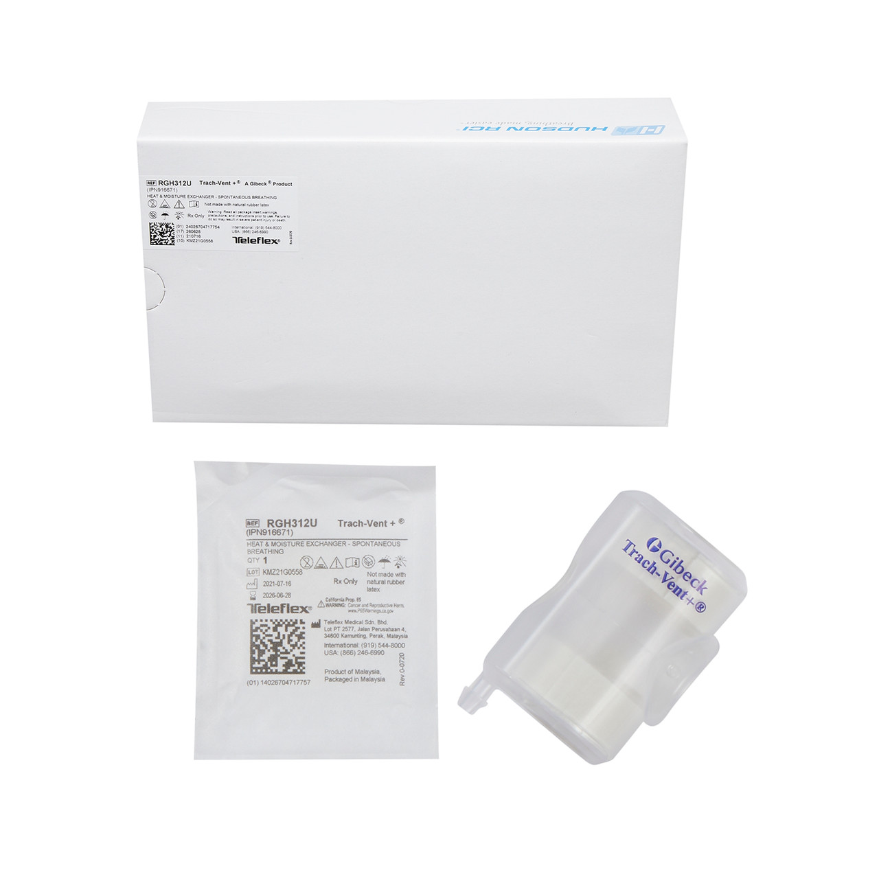 Teleflex RGH312U - Trach-Vent+ Lightweight HME Humidifier - Medical Mega