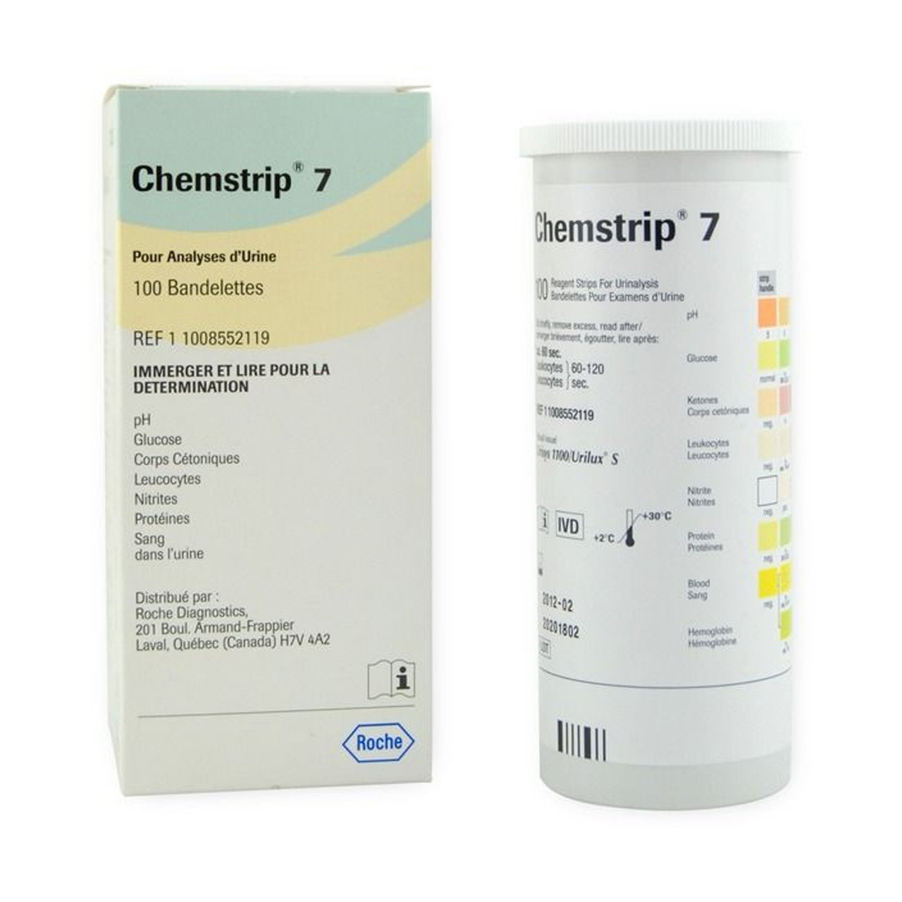 Roche 11008552160 - Urinalysis Reagent Chemstrip® Blood, Glucose ...