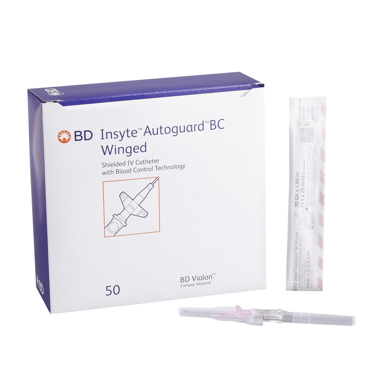 BD 382633 - Peripheral IV Catheter Insyte™ Autoguard™ BC 20 Gauge 1 ...