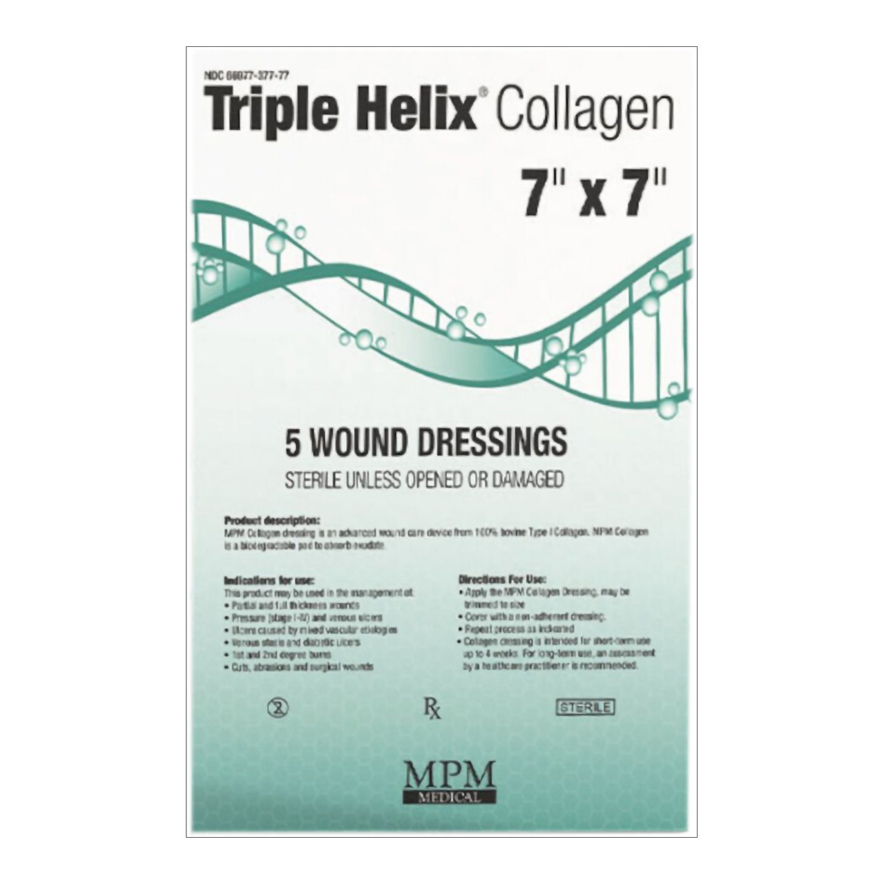 MPM Medical Inc MP00377 - Collagen Dressing Triple Helix® 7 X 7 Inch ...