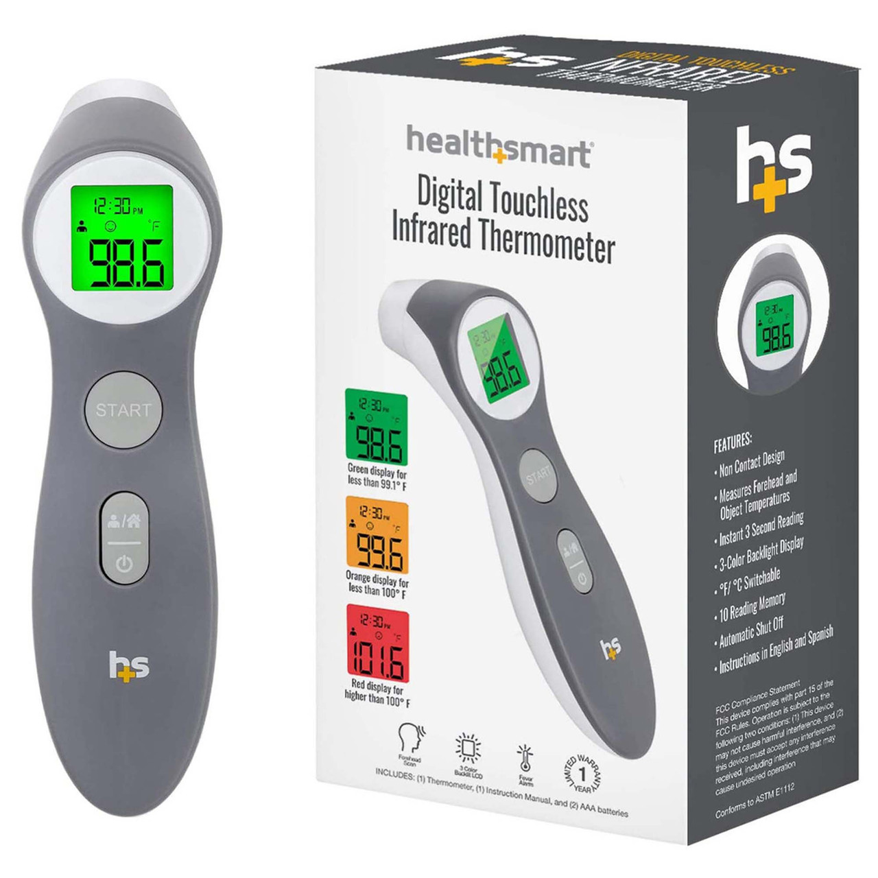Mabis Healthcare 18-555-000 - Non-Contact Skin Surface Thermometer ...