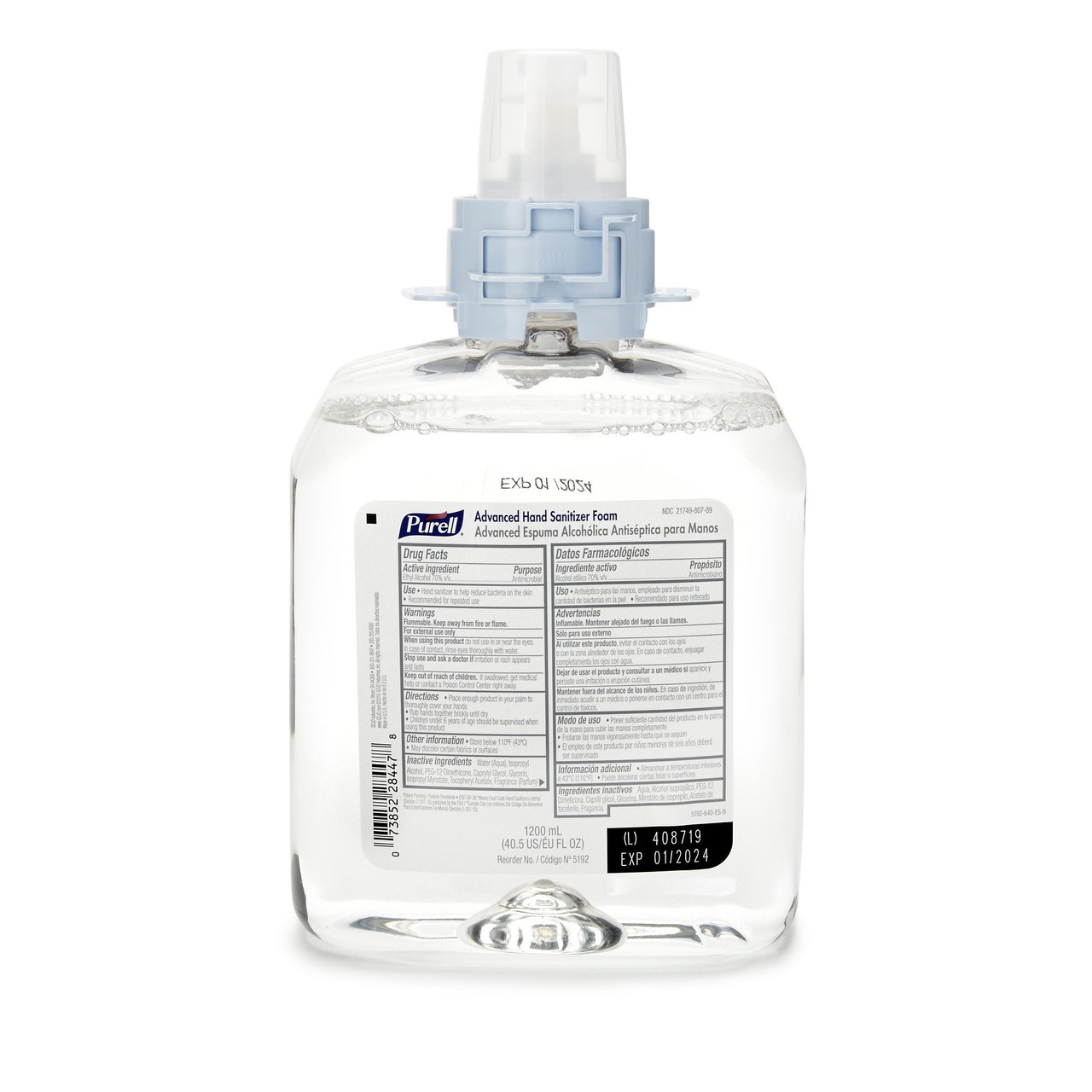 Gojo 5192-04 - Hand Sanitizer Purell® Advanced 1,200 mL Ethyl Alcohol ...