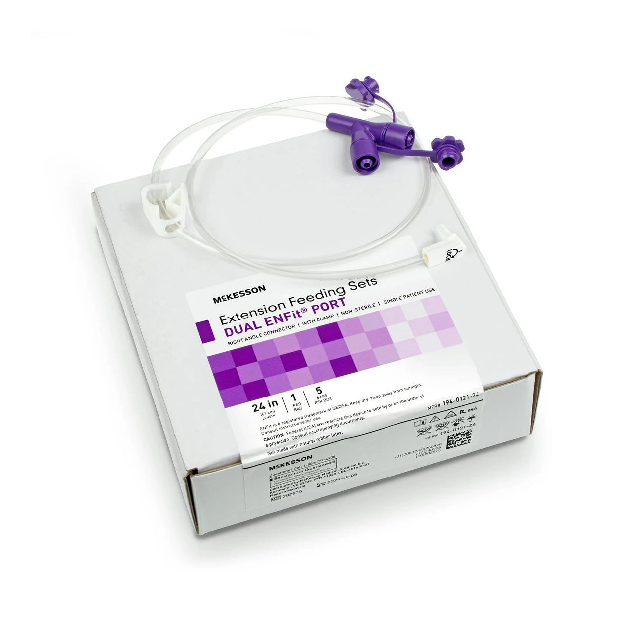 McKesson 194-0121-24 - Enteral Feeding Extension Set McKesson 24 Inch ...