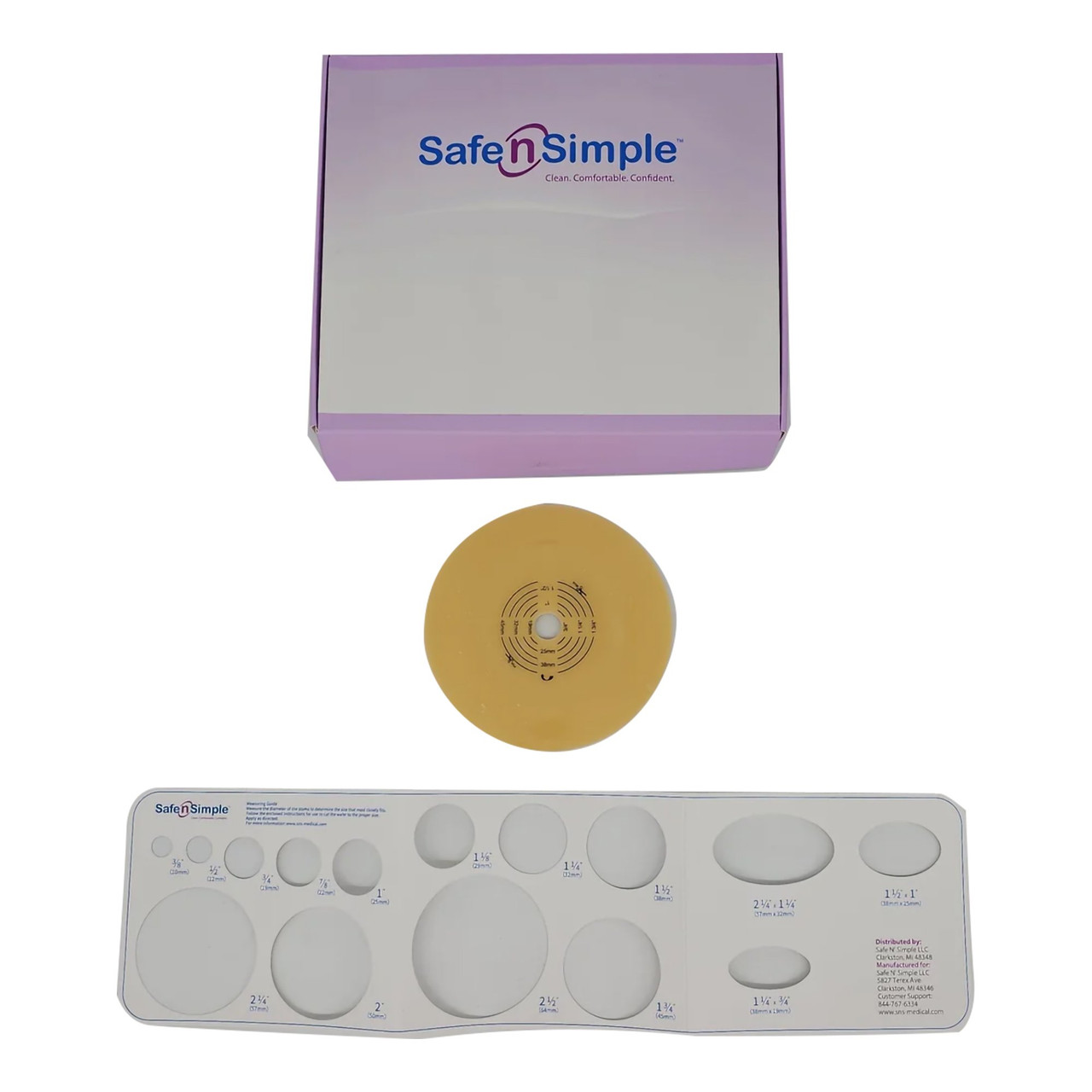 Safe N Simple SNS7814214 - Ostomy Barrier Trim to Fit, Extended Wear ...