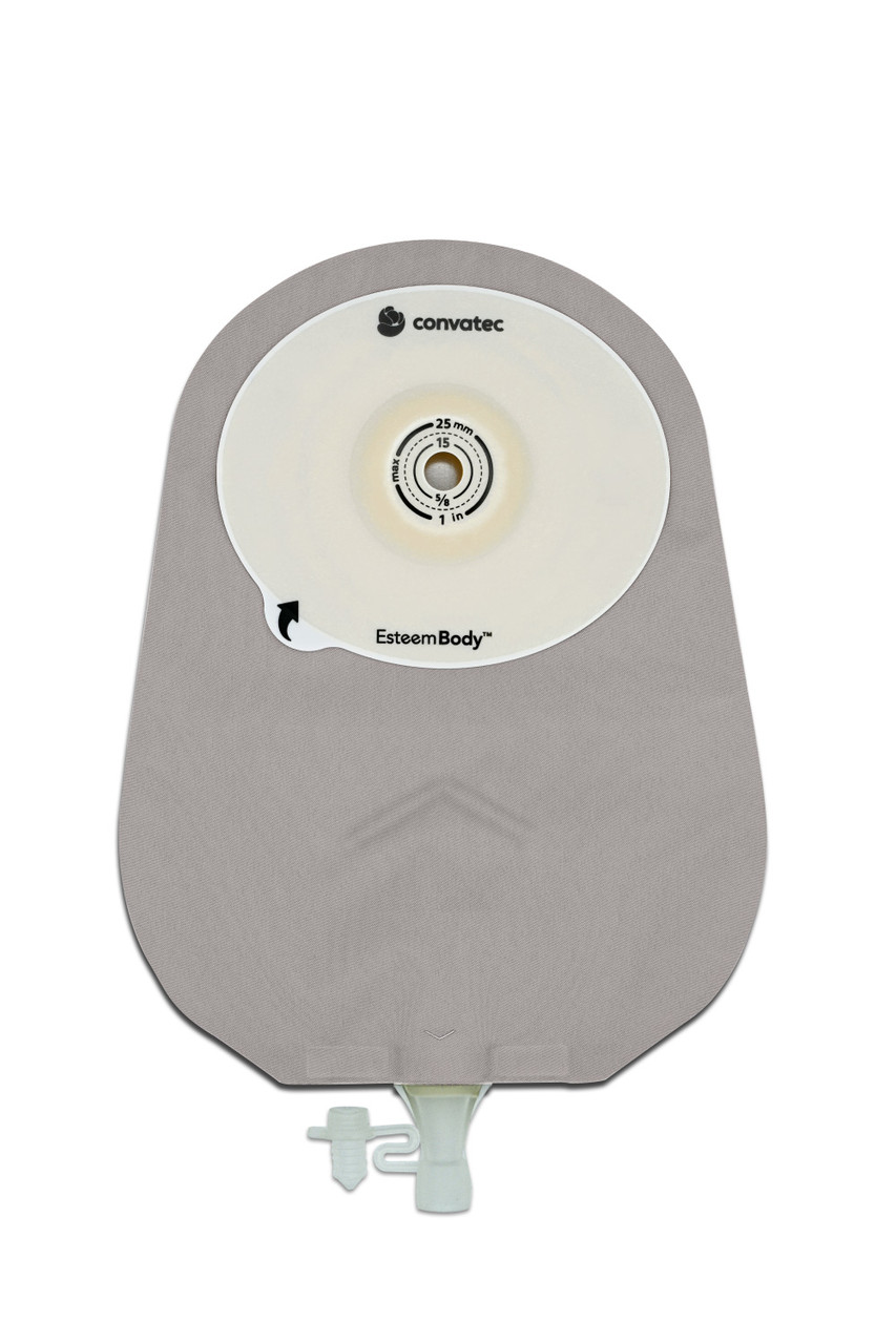 Esteem Body Urostomy 10" Pouch, SW, Soft Convexity, 10-35MM - Medical Mega