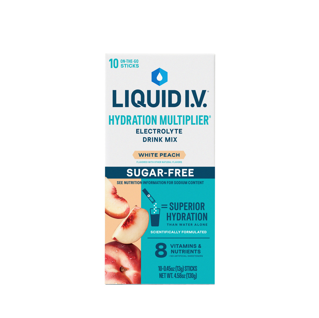 Liquid I.V. Sugar Free White Peach, 10ct - Medical Mega