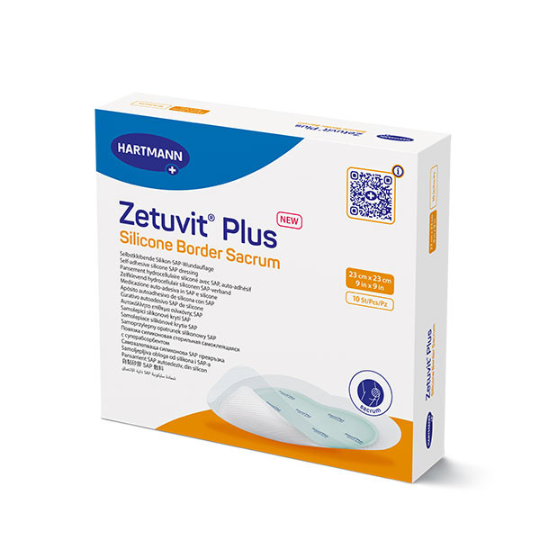 Zetuvit Plus Silicone Border Sacral SAP Dressing with Silicone adhesive ...