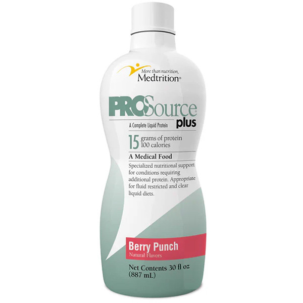 ProSource Plus Liquid Protein Supplement, 30 fl oz, Berry Punch ...