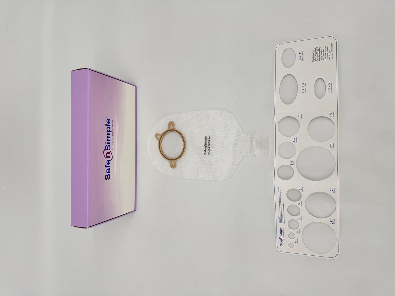 9" Urostomy 2-Piece Pouch, Transparent, 57mm, 2-1/4" Flange, With Cap ...