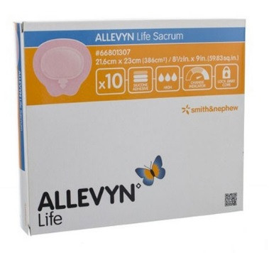 Smith & Nephew 66801307 - Silicone Foam Dressing Allevyn Life 8-1/2 X 9 ...