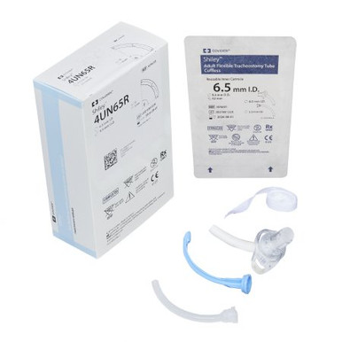 Kendall 4UN65R - Uncuffed Tracheostomy Tube Shiley™ Reusable IC Size 4. ...