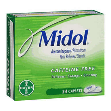 Bayer 312843564138 - Midol Caffeine Free Caplets, 24 ct - Medical Mega