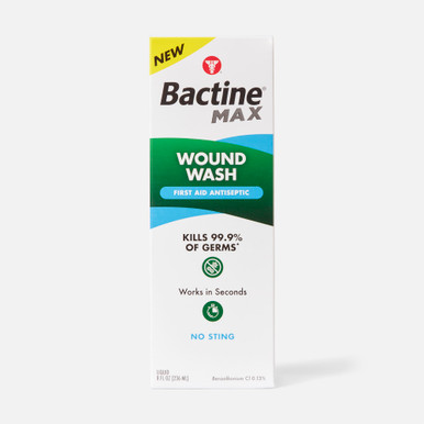 Emerson 82080 - Bactine Max Wound Wash Liquid, 8 oz. - Medical Mega