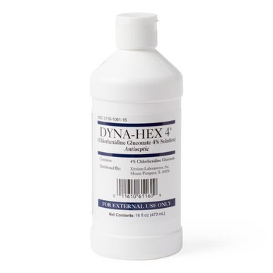 Medline MDS098715 - Dyna-Hex 4% CHG Scrub 16 oz - Medical Mega