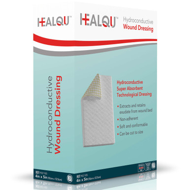 Healqu 9021105 - HEALQU Hydroconductive Wound Dressing 4 x 5 - Medical Mega