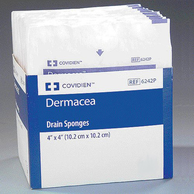 Cardinal Health 441407 - Drain Sponge Dermacea™ Nonwoven 4 X 4 Inch ...