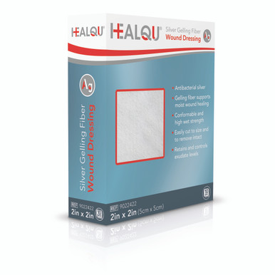 Healqu 9022422 - HEALQU Silver Gelling Fiber Dressing 2x2, box of 10 ...
