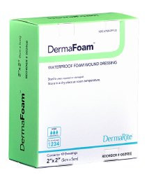 Dermarite 00290E - Foam Dressing DermaFoam® 2 X 2 Inch Square Non ...