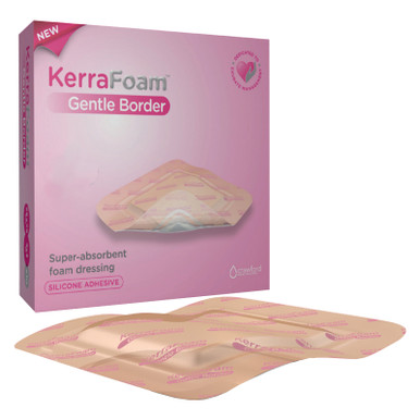3M CWL1134 - KerraFoam Gentle Border Absorbent Dressing, 4" x 12 ...