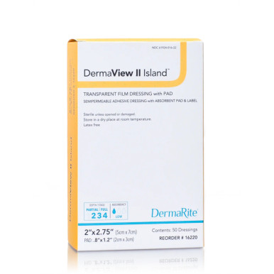 Dermarite 16220 - DermaView II Island Transparent Film Wound Dressing ...