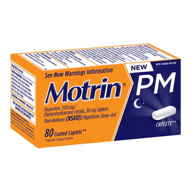 J&J 56380 - Motrin PM Pain Reliever/Nighttime Sleep-Aid Coated Caplets ...