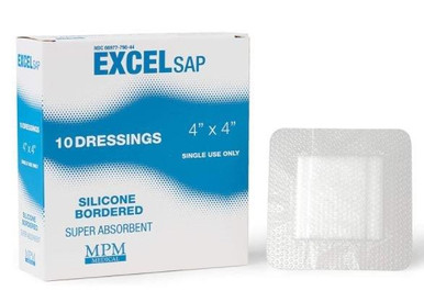 MPM MP00790 - Excel SAP Super Absorbent Dressing with Silicone Border ...