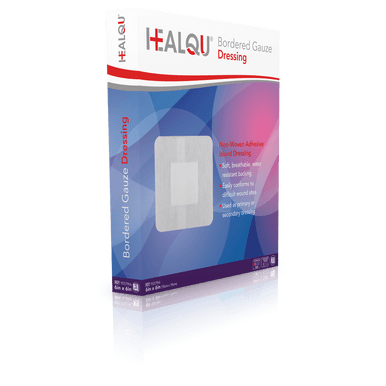 Healqu 9022966 - HEALQU Bordered Gauze Dressing 6 x 6 - Medical Mega
