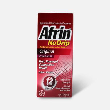 Bayer 8000 - Afrin No Drip Original Nasal Spray, 0.5 oz - Medical Mega