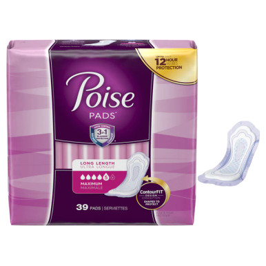 Kimberly Clark 44561 - Poise Ultra Plus with Side Shields, Maximum Long ...