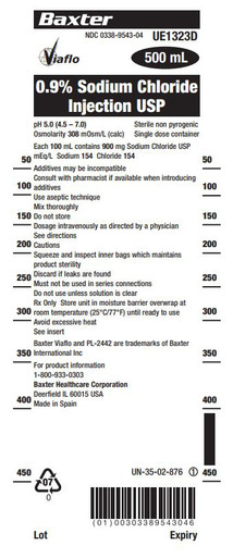 Baxter UE1323 - Sodium Chloride 0.9% IV Solution 500 mL