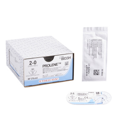 J & J Healthcare Systems 8833H - Nonabsorbable Suture with Needle ...