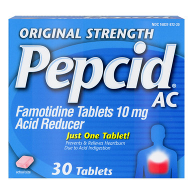 Johnson & Johnson 48723000 - Antacid Pepcid® AC 10 mg Strength Tablet ...