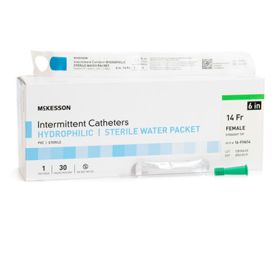 McKesson 16-FH614 - Urethral Catheter McKesson Straight Tip Hydrophilic ...