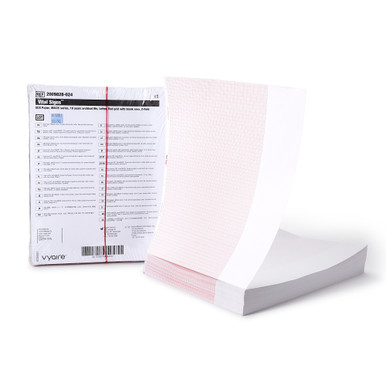 Sun Med 2009828-024 - Recording Chart Paper GE Z-Fold Red Grid ...