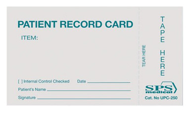 SPS Medical Supply UPC-250 - Sterilization Record Card Steam / EO Gas ...