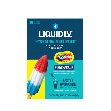 Liquid IV Electrolyte Drink Mix, Popsicle Firecracker, 15 ct - Medical Mega
