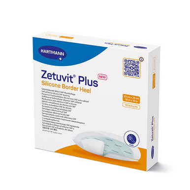 Zetuvit Plus Silicone Border Heel SAP Dressing with Silicone adhesive ...