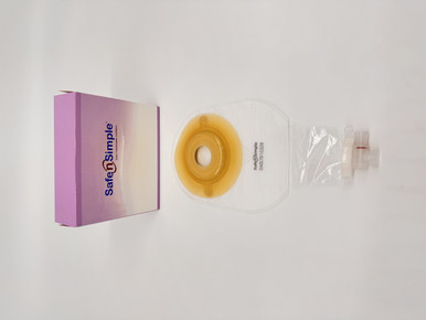 9" Urostomy One Piece Pouch, Extended Wear, Convex, Transparent, 1-1/4 ...