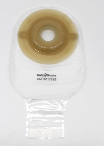 Safe N Simple 12" Drainable, One Piece Pouch, Extended Wear, Convex ...