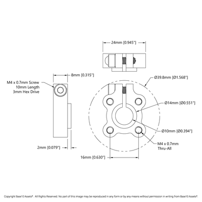 1301 Series Clamping Hub (10mm Bore) - goBILDA®